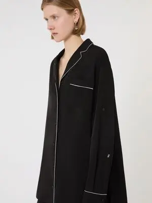 Max Mara Satin Overshirt - Black