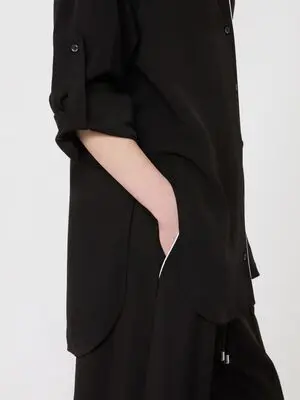 Max Mara Satin Overshirt - Black