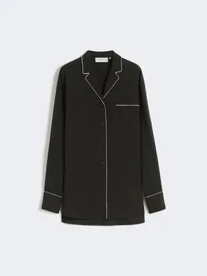 Max Mara Satin Overshirt - Black