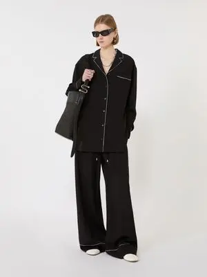 Max Mara Satin Overshirt - Black