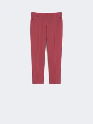 Max Mara Slim Fit Stretch Cotton Cropped Trousers