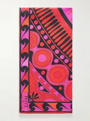 Emilio Pucci Printed Silk-twill Scarf - Pink
