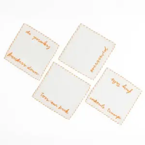 HOUSE OF REVELRY Liquored Up Embroidered Cocktail Napkins Set - Orange