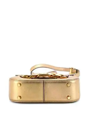 Valentino Garavani Vlogo Chain Flap Leather Small Hobo Bag