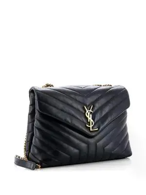 Saint Laurent Loulou Matelassé Chevron Leather Medium Shoulder Bag