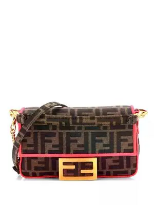 Fendi Baguette Nm Bag Zucca Canvas Mini Crossbody Bag - Brown