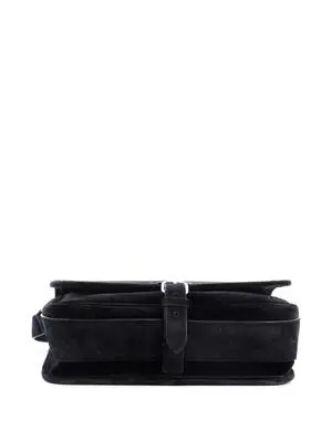 Saint Laurent Monogram Velvet Flap Messenger Bag