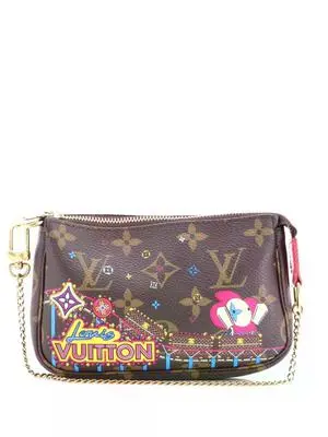 LOUIS VUITTON Vivienne Xmas Monogram Canvas Mini Clutch Bag