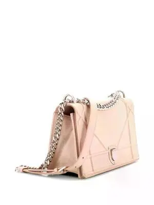 Dior Diorama Flap Bag In Grained Calfskin - Neutrals