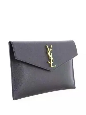 Saint Laurent Uptown Pouch Leather Clutch Bag