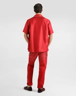 Dolce & Gabbana Silk Twill Bermuda Shorts