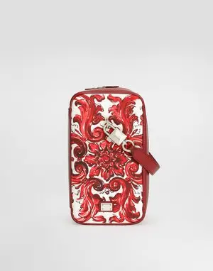Dolce & Gabbana Majolica Print Lock Canvas Handbag - Multicolor