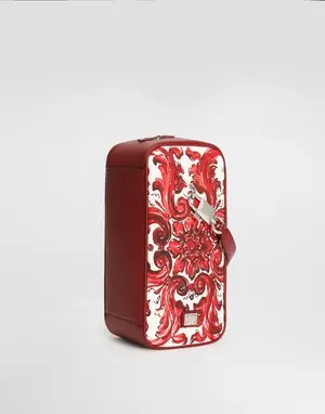 Dolce & Gabbana Majolica Print Lock Canvas Handbag - Multicolor