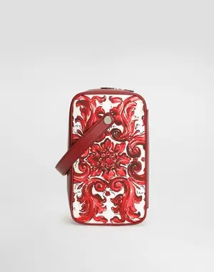 Dolce & Gabbana Majolica Print Lock Canvas Handbag - Multicolor