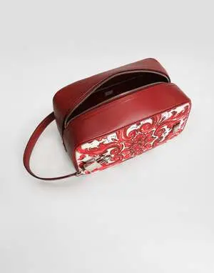Dolce & Gabbana Majolica Print Lock Canvas Handbag - Multicolor