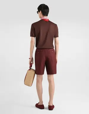 Dolce & Gabbana Linen Canvas Bermuda Shorts - Multicolor