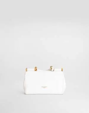 Dolce & Gabbana Mini My Sicily Handbag In Calfskin - White