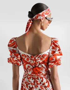 Dolce & Gabbana Majolica-print Poplin Mini Dress
