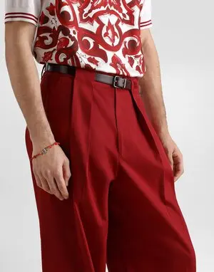 Dolce & Gabbana Stretch Cotton Gabardine Trousers