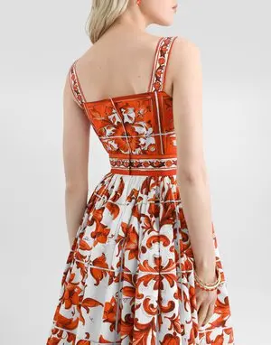 Dolce & Gabbana Majolica-print Midi Dress