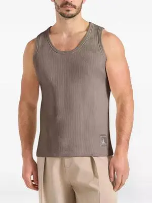 Manière De Voir Ribbed Cotton Tank Top