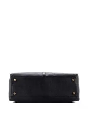 Celine 16 Top Handle Bag In Grained Calfskin