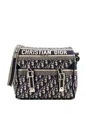 Dior Oblique Canvas Small Messenger Bag - Blue