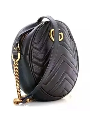 Gucci Matelassé Leather Mini Shoulder Bag - Black