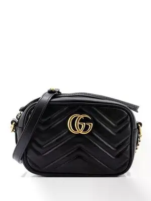 Gucci Matelassé Leather Mini Shoulder Bag - Black