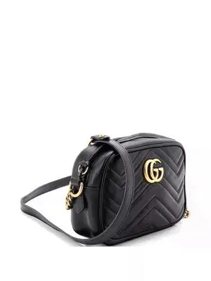 Gucci Matelassé Leather Mini Shoulder Bag - Black