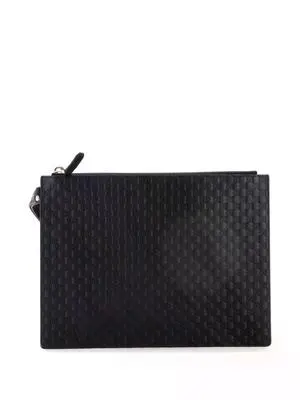 Gucci Microssima Leather Wristlet Pouch Clutch Bag