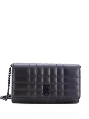 Burberry Lola Quilted Leather Clutch Bag - Black