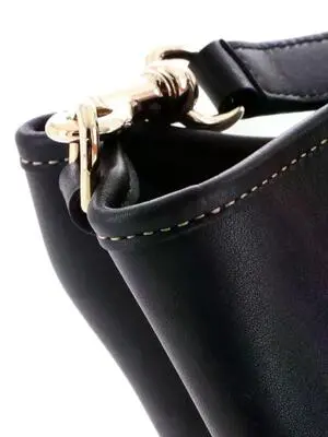 Gucci Emblem Leather Small Bucket Bag