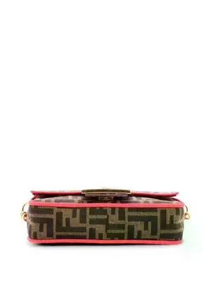 Fendi Zucca Canvas Mini Baguette Bag - Brown