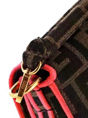 Fendi Zucca Canvas Mini Baguette Bag - Brown