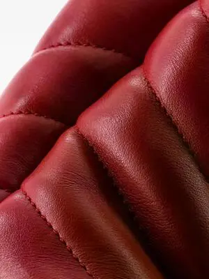 Saint Laurent Loulou Matelassé Chevron Leather Small Shoulder Bag - Red