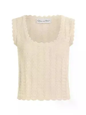 Oscar De La Renta Scoop Neck Tops
