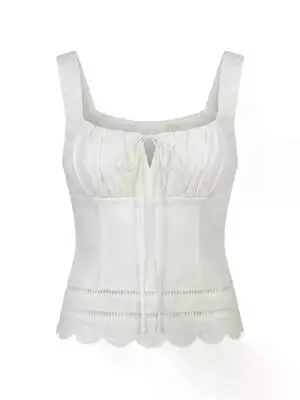NICHOLAS Lattice-trim Sleeveless Top