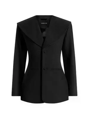 Manière De Voir Emy Shawl Hourglass Blazer - Black