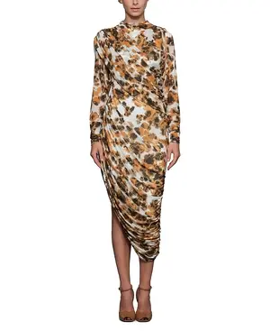 ET OCHS Lucien Abstract Print Draped Dress