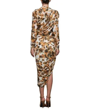 ET OCHS Lucien Abstract Print Draped Dress