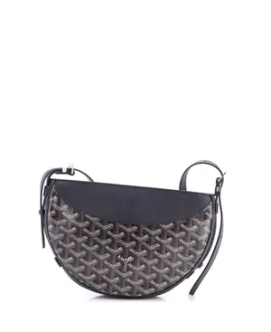 Goyard Hirondelle Shoulder Bag Coated Canvas And Leather - Black