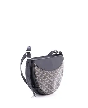 Goyard Hirondelle Shoulder Bag Coated Canvas And Leather - Black