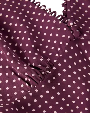 Whistles Sleeveless Polka Dot Midi Dress