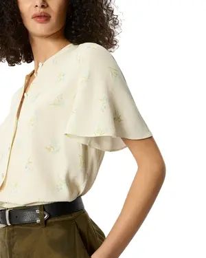 Whistles Floral Button Front Shirt