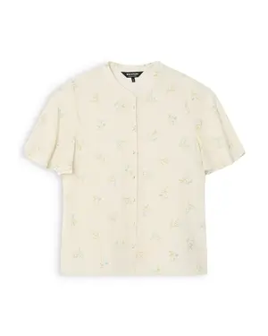 Whistles Floral Button Front Shirt