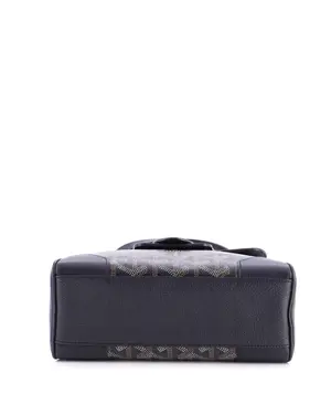Goyard Saigon Top Handle Bag Coated Canvas With Leather - Black