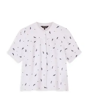 Whistles Embroidered Cotton Blouse