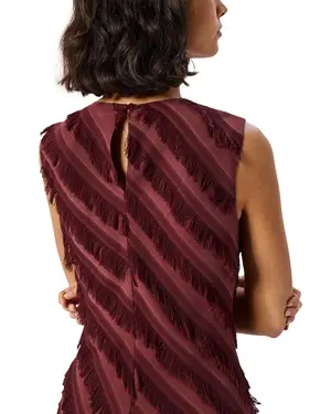 Whistles Diagonal Fringe Midi Dress