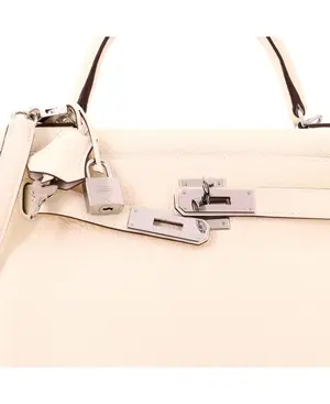 Hermès Kelly 28 Handbag Light Clemence With Palladium Hardware